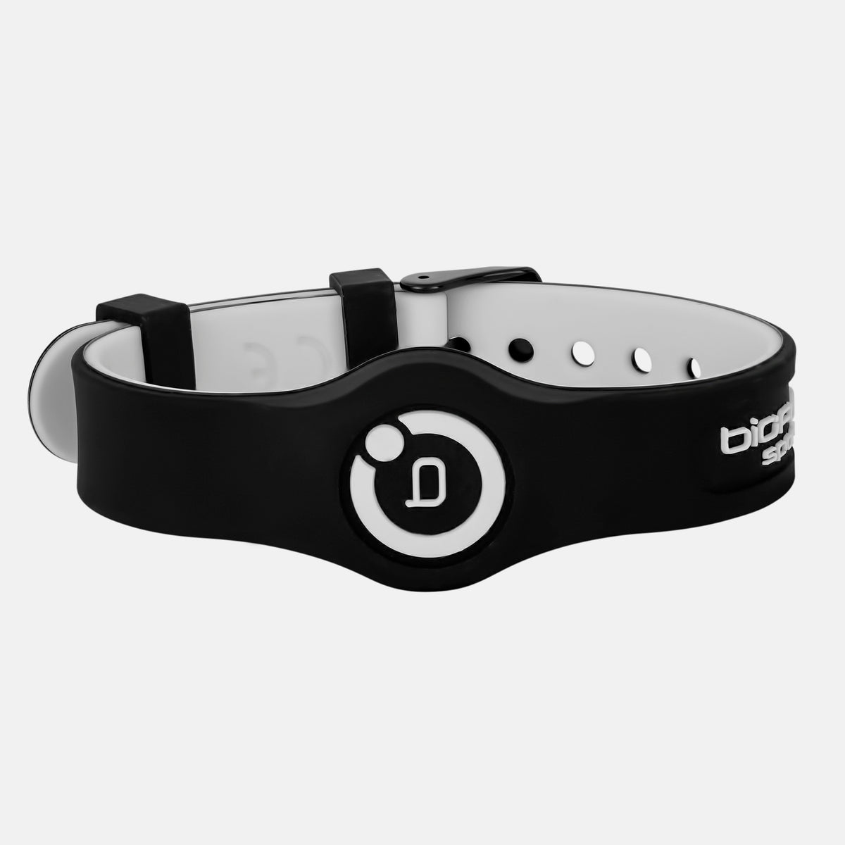 Sport Flex Magnetic Wristband Black/White – Bioflow AU